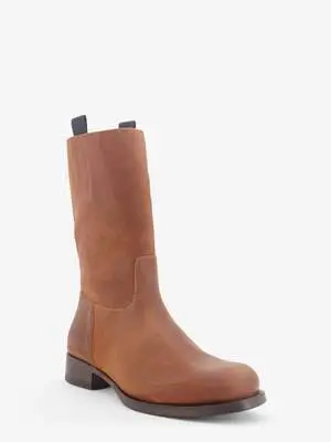 JUDE Leif Distressed Leather Boots - Tan