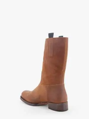 JUDE Leif Distressed Leather Boots - Tan