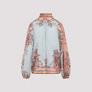 Zimmermann Aster Tie Neck Blouse