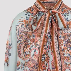 Zimmermann Aster Tie Neck Blouse