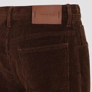 Marni Five Pocket Flared Leg Penats - Brown