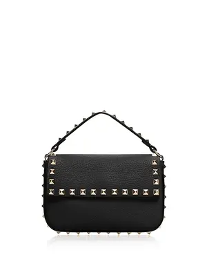 Valentino Garavani Mini Rockstud Leather Top Handle Bag - Black Multi