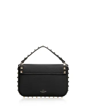 Valentino Garavani Mini Rockstud Leather Top Handle Bag - Black Multi