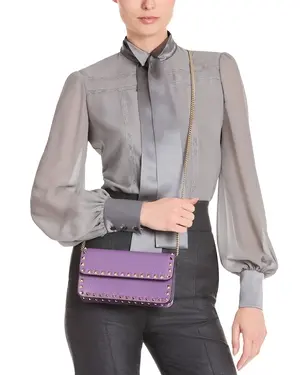 Valentino Garavani Rockstud Leather Crossbody Wallet