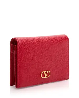 Valentino Garavani Vlogo Grained Leather Wallet