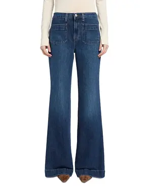 7 For All Mankind Modern Dojo High Rise Flare Jeans - Radar