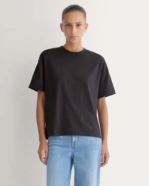 Everlane Forever Jersey Oversized Tshirt - Black