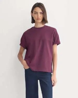 Everlane Forever Jersey Oversized Tshirt - Deep Plum
