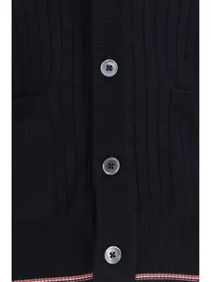 Thom Browne Ribbed Merino Wool Cardigan
