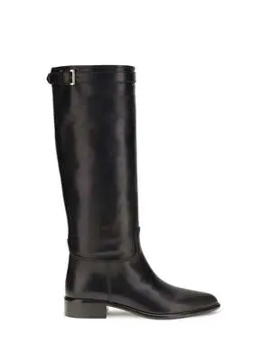 Prada High Leather Boots - Black