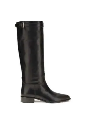 Prada High Leather Boots - Black