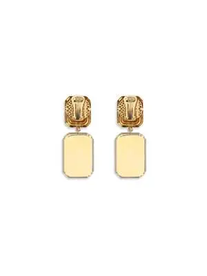 Alessandra Rich Clip-on Earrings With Crystal Drop
