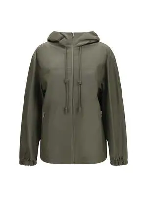 Bottega Veneta Lightweight Nappa Leather Jacket With Intrecciato Hood - Green