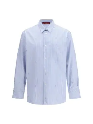 Gucci Striped Cotton Poplin Shirt - Blue