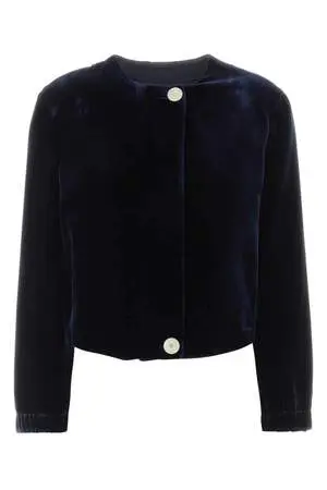 Giorgio Armani Dark Velvet Jacket - Blue
