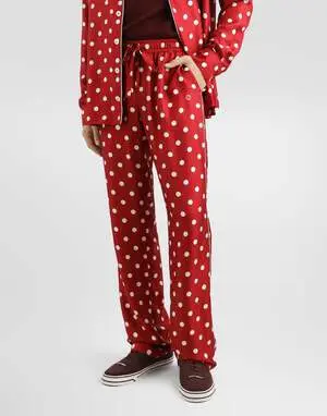 Dolce & Gabbana Polka Dot-print Vanity Silk Twill Trousers