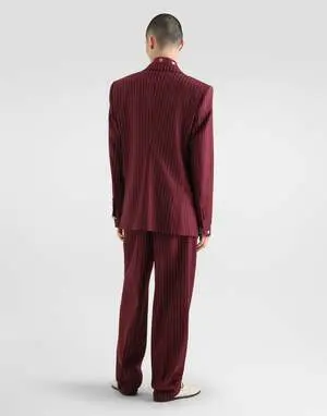 Dolce & Gabbana Double-breasted Martini Suit In Pinstriped Wool