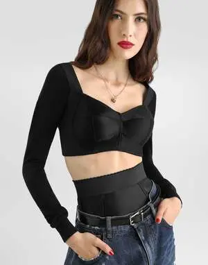 Dolce & Gabbana Satin Bustier Top