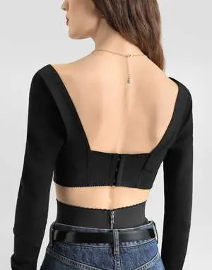 Dolce & Gabbana Satin Bustier Top