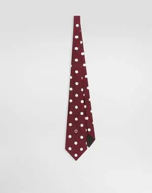 Dolce & Gabbana Polka Dot-print Silk Twill Tie - Multicolor