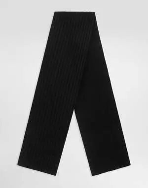 Dolce & Gabbana Cashmere Knit Scarf - Black