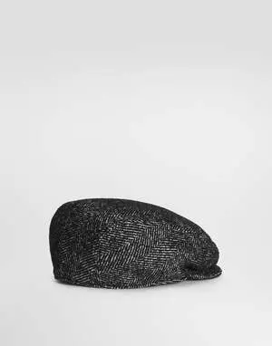 Dolce & Gabbana Chevron Wool Flat Cap