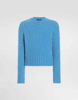 Dolce & Gabbana Bouclé-effect Pullover - Azure
