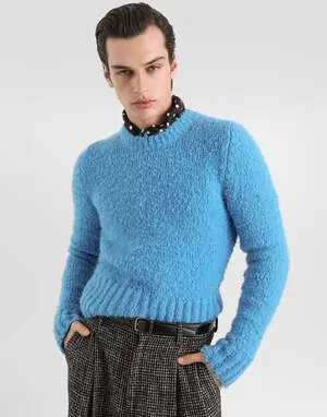 Dolce & Gabbana Bouclé-effect Pullover - Azure