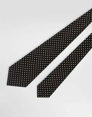 Dolce & Gabbana Polka Dot-print Silk Twill Tie - Multicolor
