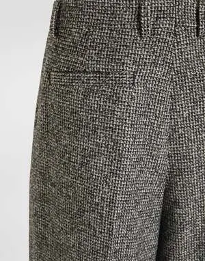 Dolce & Gabbana Birdseye Wool Blend Trousers