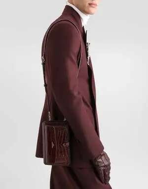 Dolce & Gabbana Alligator Crossbody Minibag - Purple