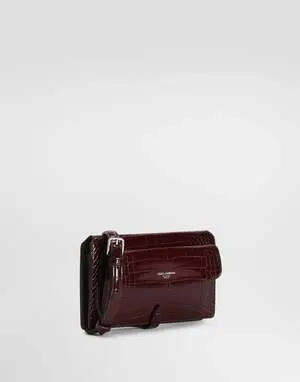 Dolce & Gabbana Alligator Crossbody Minibag - Purple