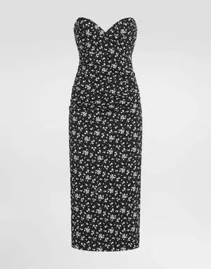 Dolce & Gabbana Floral-print Charmeuse Dress