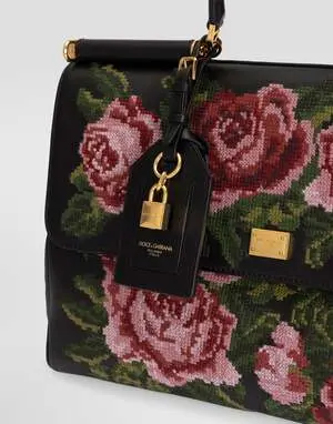 Dolce & Gabbana Maxi My Sicily Handbag In Fine Stitch Embroidery - Multicolor