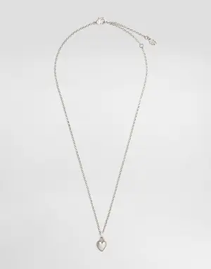 Dolce & Gabbana Heart Pendant Necklace - Silver
