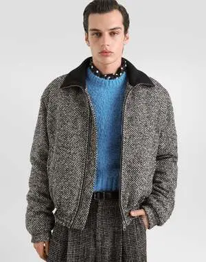 Dolce & Gabbana Birdseye Wool Blend Jacket
