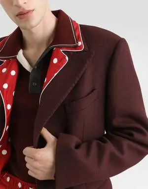 Dolce & Gabbana Single-breasted Virgin Wool Blend Coat