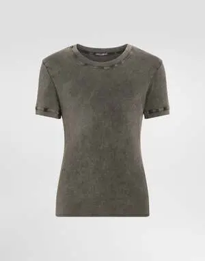 Dolce & Gabbana Ribbed Cotton T-shirt