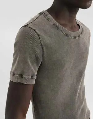 Dolce & Gabbana Ribbed Cotton T-shirt