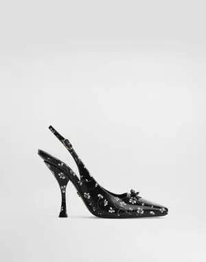 Dolce & Gabbana Floral-print Calfskin Slingback - Multicolor