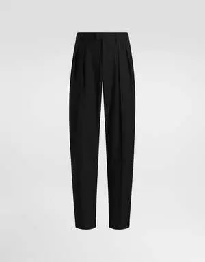 Dolce & Gabbana Wool Gabardine Trousers - Brown