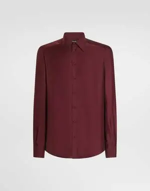 Dolce & Gabbana Silk Twill Martini Shirt - Bordeaux