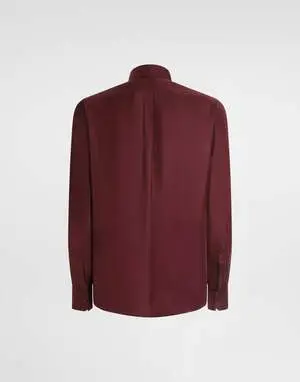 Dolce & Gabbana Silk Twill Martini Shirt - Bordeaux