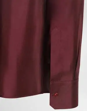 Dolce & Gabbana Silk Twill Martini Shirt - Bordeaux