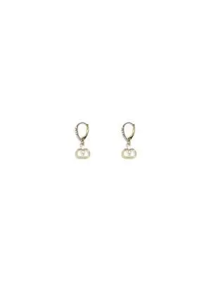Valentino Garavani Ovalette Earrings In Metal And Swarovski® Crystals - Gold