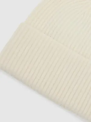 REISS Chaise Merino Wool Rib-knit Beanie