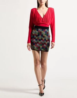 Balmain Mini Skirt Size Viscose, Polyester, Polyamide