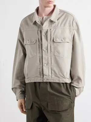 Visvim 101xx Embroidered Garment-dyed Corduroy Jacket