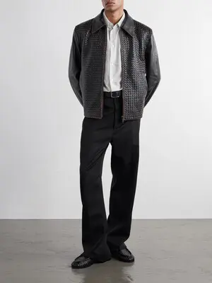 Bottega Veneta Intrecciato Leather Jacket