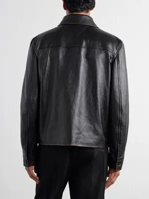 Bottega Veneta Intrecciato Leather Jacket